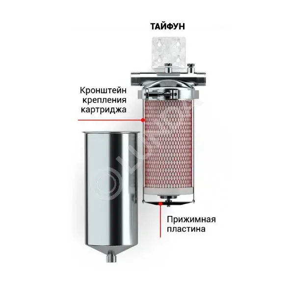 Корпус фильтра Тайфун 10SL для холодной и горячей воды со сливом ...