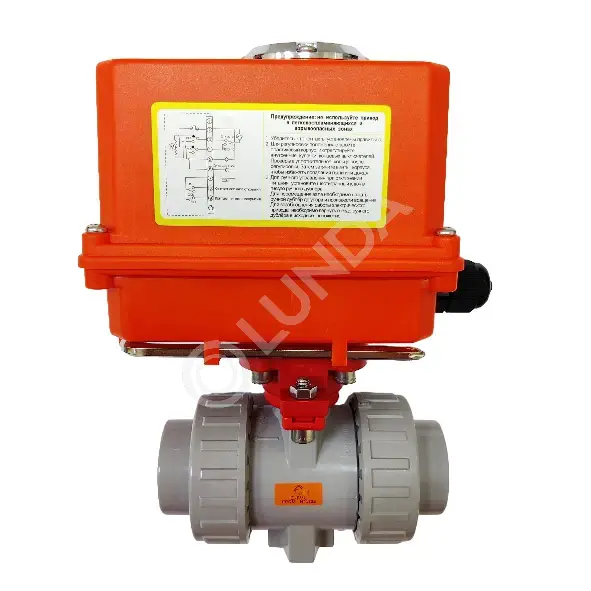Шаровой кран CBVI30 с муфтой под клей, с электроприводом EAQ-MINI-030 ...